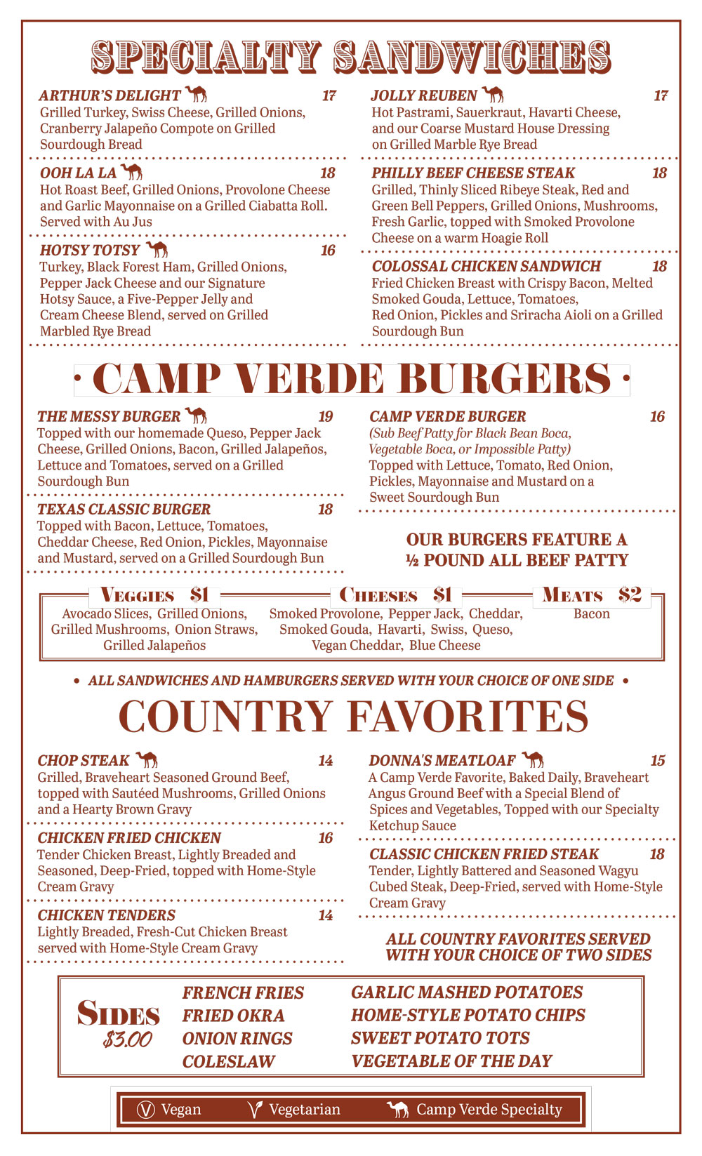 Restaurant | Camp Verde General Store - Camp Verde, Texas